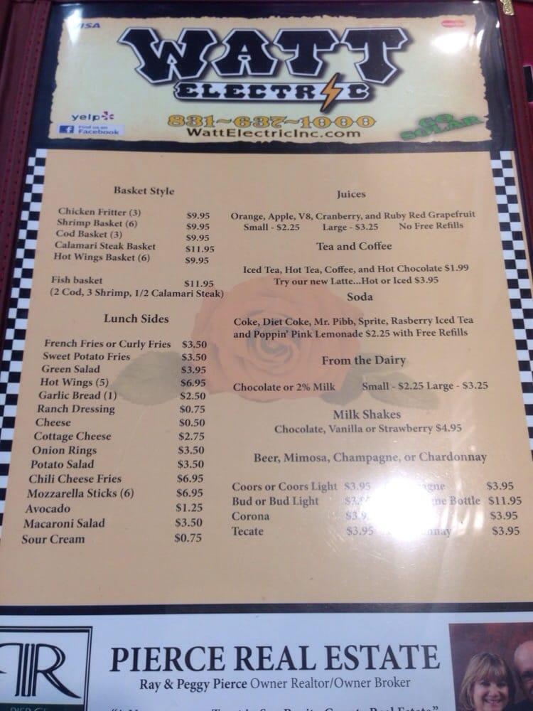 Menu at Country Rose Café cafe, Hollister