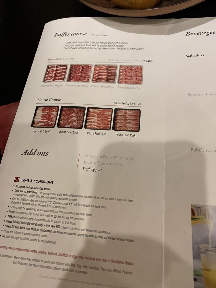 Menu at SHABURINA restaurant, Redmond