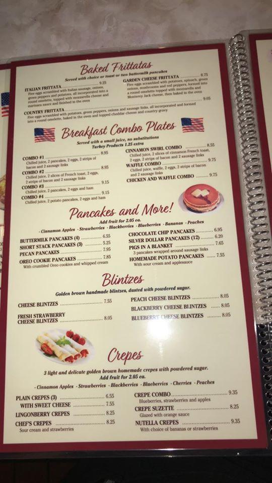 Menu at Cafe Romeo, Romeoville