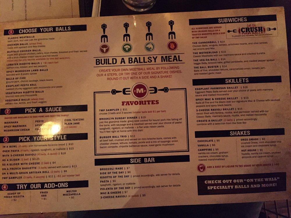 Menu at That Meetball Place pub & bar, Farmingdale