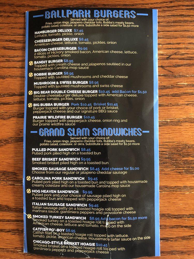 Menu at Dugout Bar & Grill, Greeley