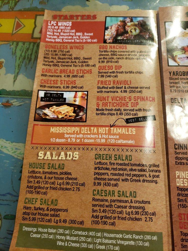 Menu at Lost Pizza Co. pizzeria, Jonesboro