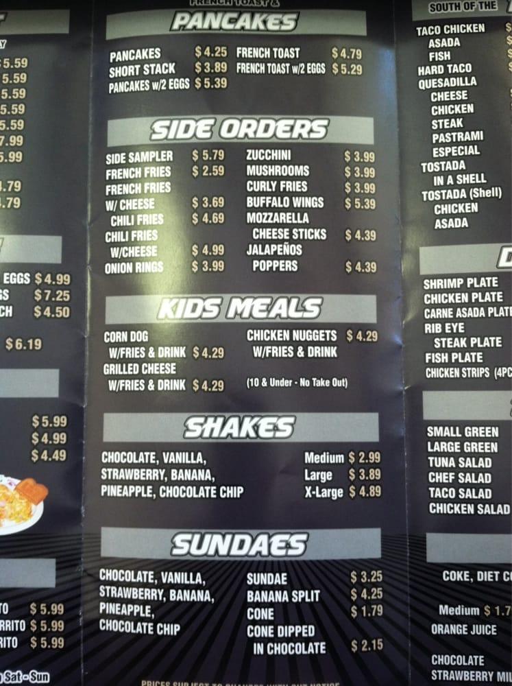 Menu at Hot Off the Grill fast food, Huntington Beach, Bolsa Chica St