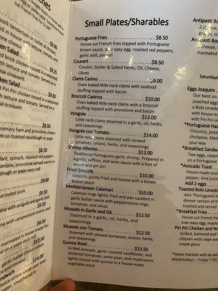 Menu at Bica Café cafe, Noblesville