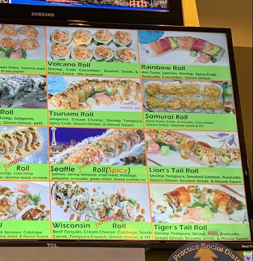 Menu at Healthy Japan restaurant, Visalia, S Mooney Blvd