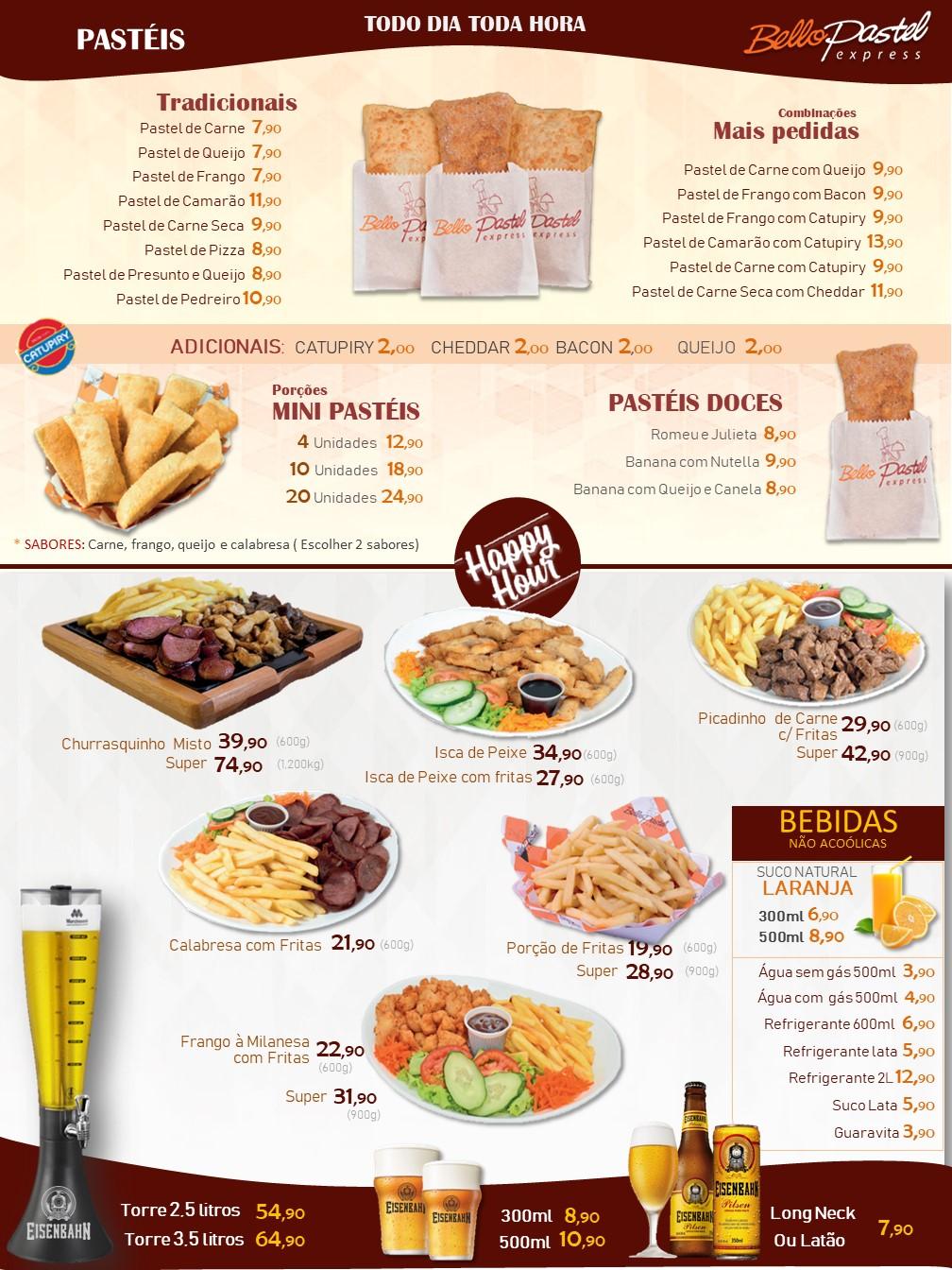 Menu at Bello Pastel Macaé restaurant, Macaé