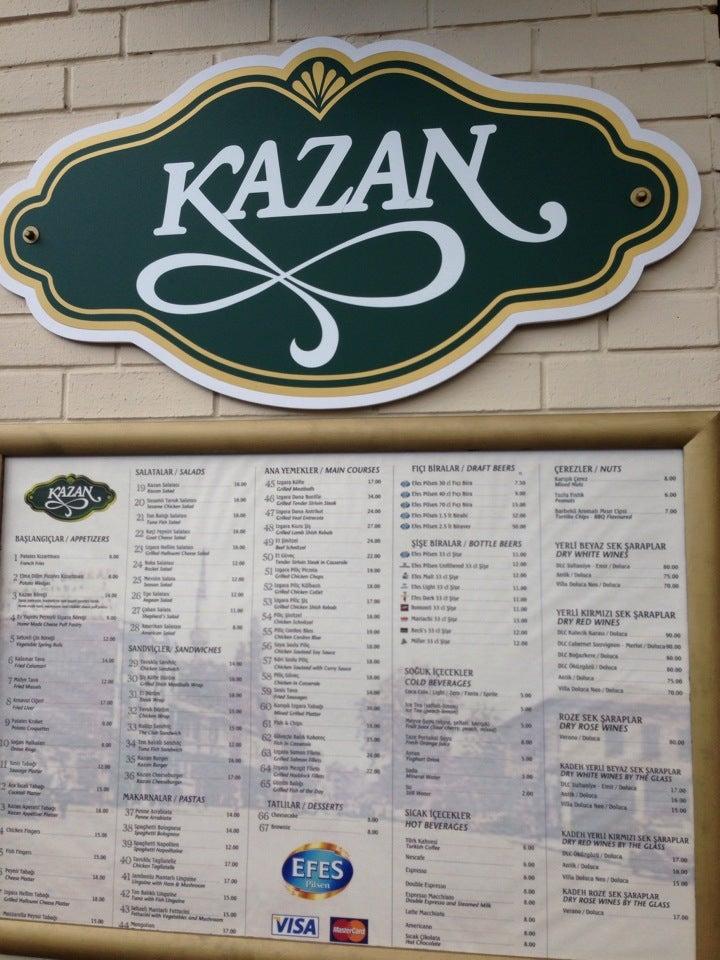 Menu at Beşiktaş Kazan, Istanbul, Beşiktaş Cd. No:35