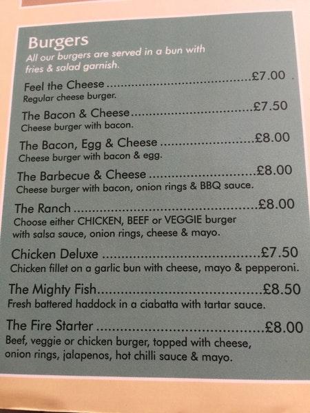 Menu at Cafe Ca'Dora, Tarbert