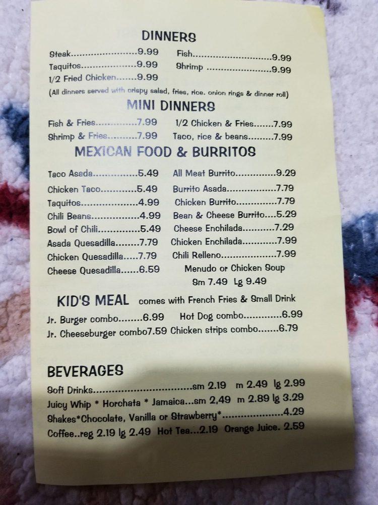 Menu at Cypress Best Burgers restaurant, Los Angeles