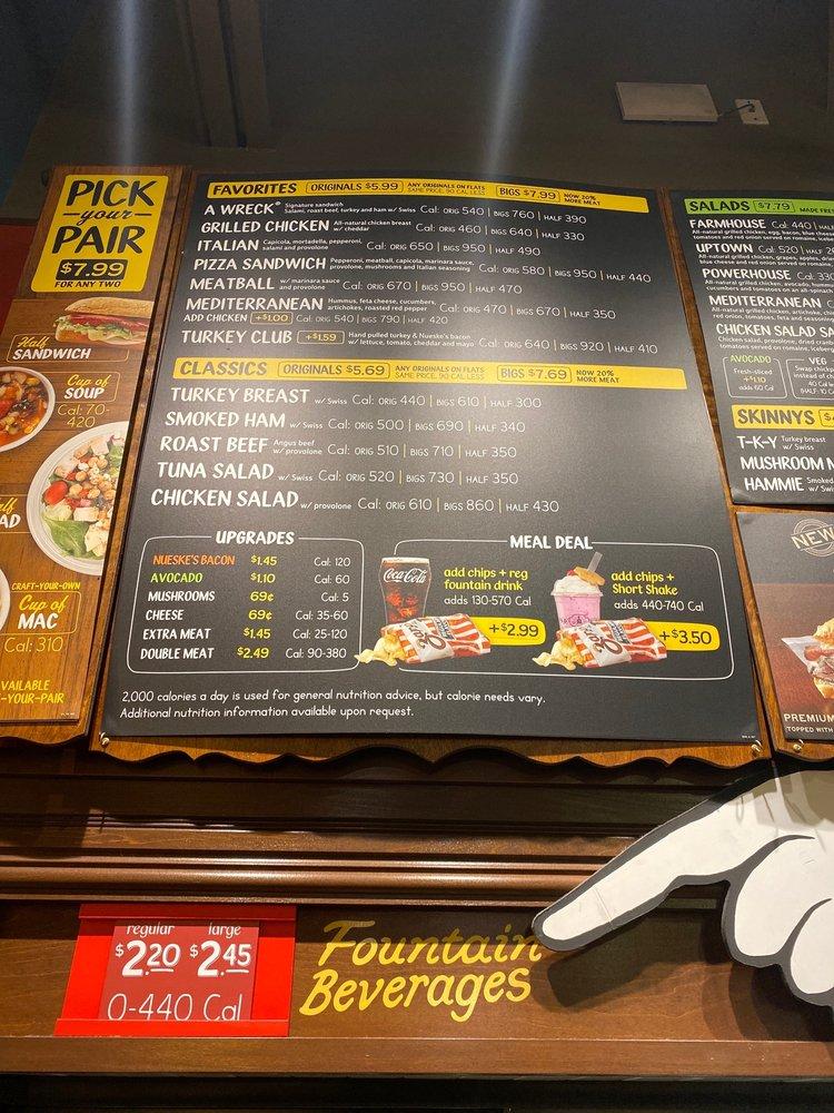 Menu at Potbelly fast food, Jackson, N W Ave