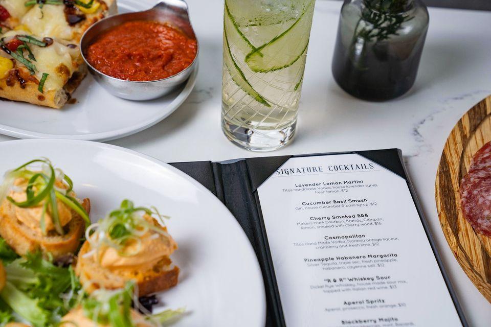 Menu at Tavolo Modern Italian restaurant, Sidney