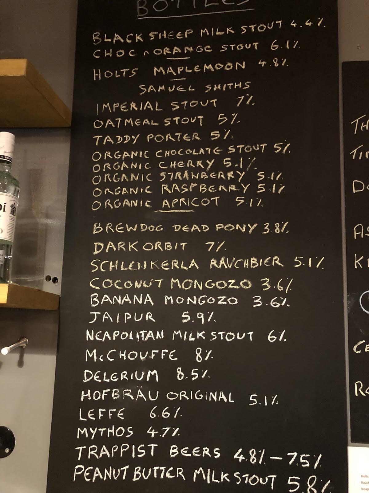 Menu at Tipsy turtle pub & bar, Stockton-on-Tees