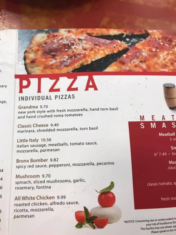 Menu at Torn Basil pizzeria, Fort Lauderdale, Terminal 2