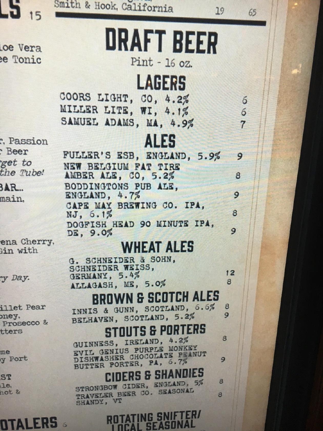 Menu at Gordon Ramsay Pub & Grill, Atlantic City