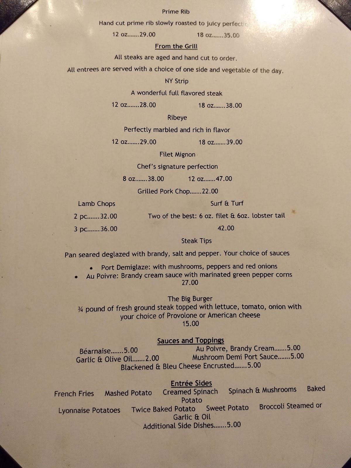 Menu at 1120 Prime Steakhouse, Hobe Sound