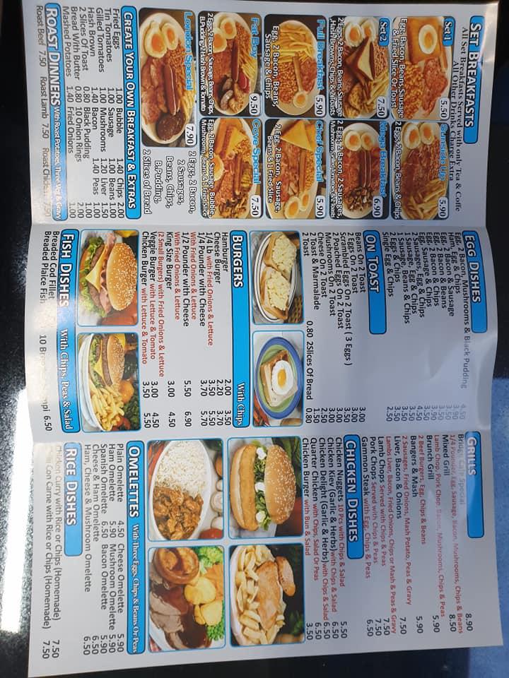 Menu at Bridge Road Cafe, Farnborough