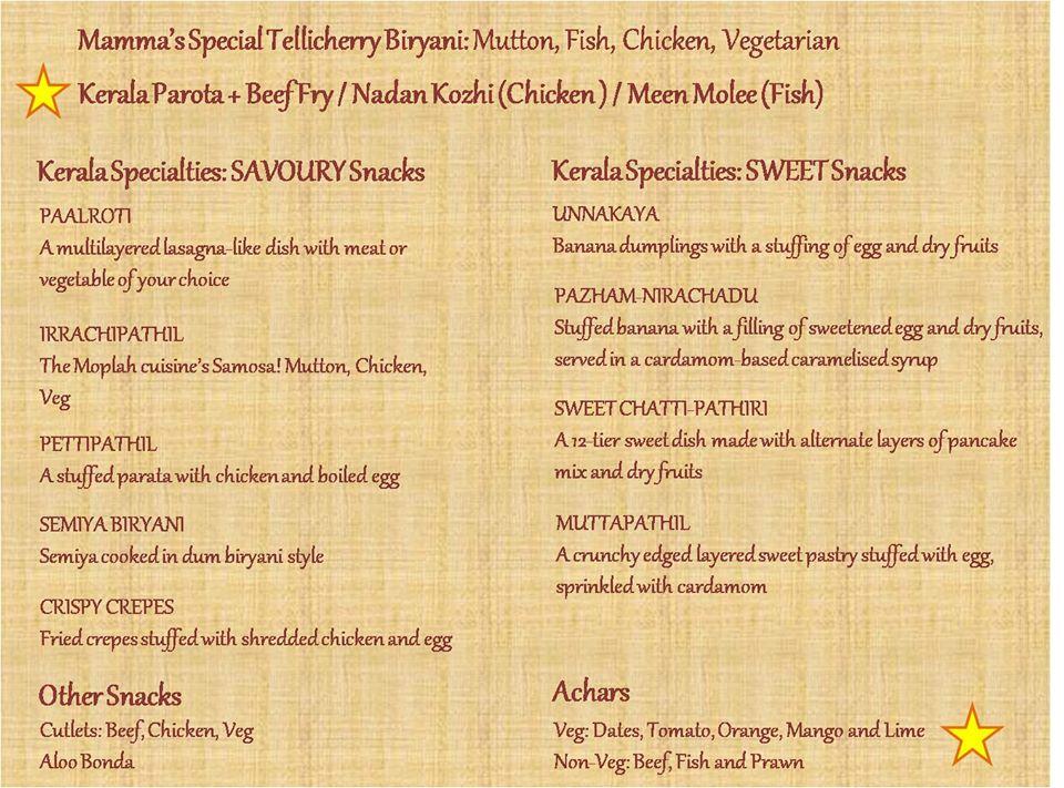 Menu at Mamma's Kitchen, Bengaluru, Kammanhalli