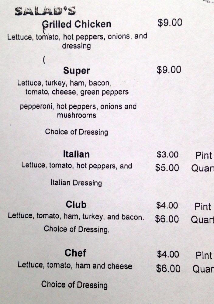 Menu at Susie's Sub Shop pizzeria, Columbus, Karl Rd