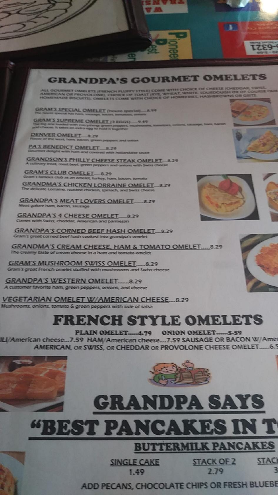 Menu at Gram's Kitchen restaurant, Orange City, S Volusia Ave