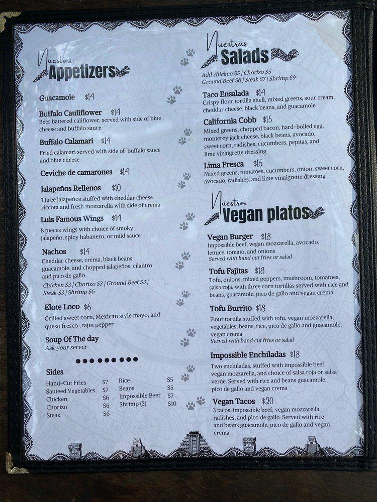 Menu at The Bear Café desserts, Woodstock