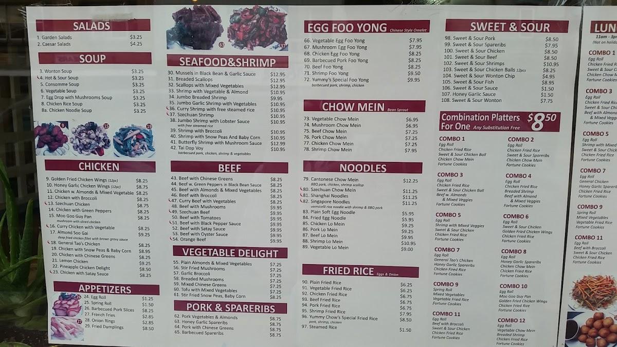 Menu at Yummy Chow Chinese Restaurant, Delhi