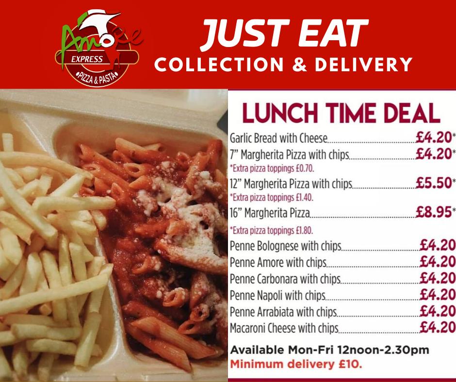 Menu at Amore Express restaurant, Renfrew