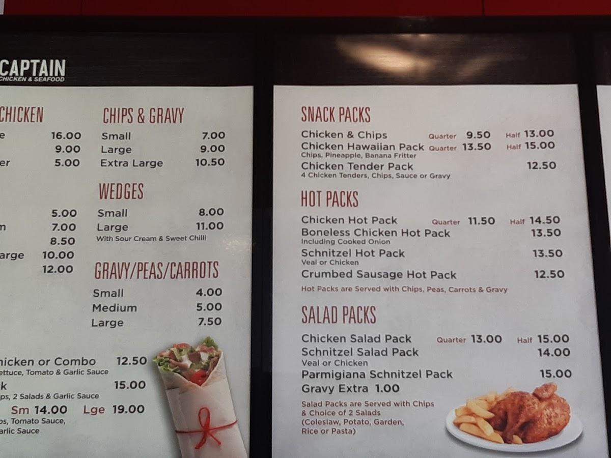 Menu at Captain Hook's Seafood fast food, Greenacres, /11 Fosters Rd