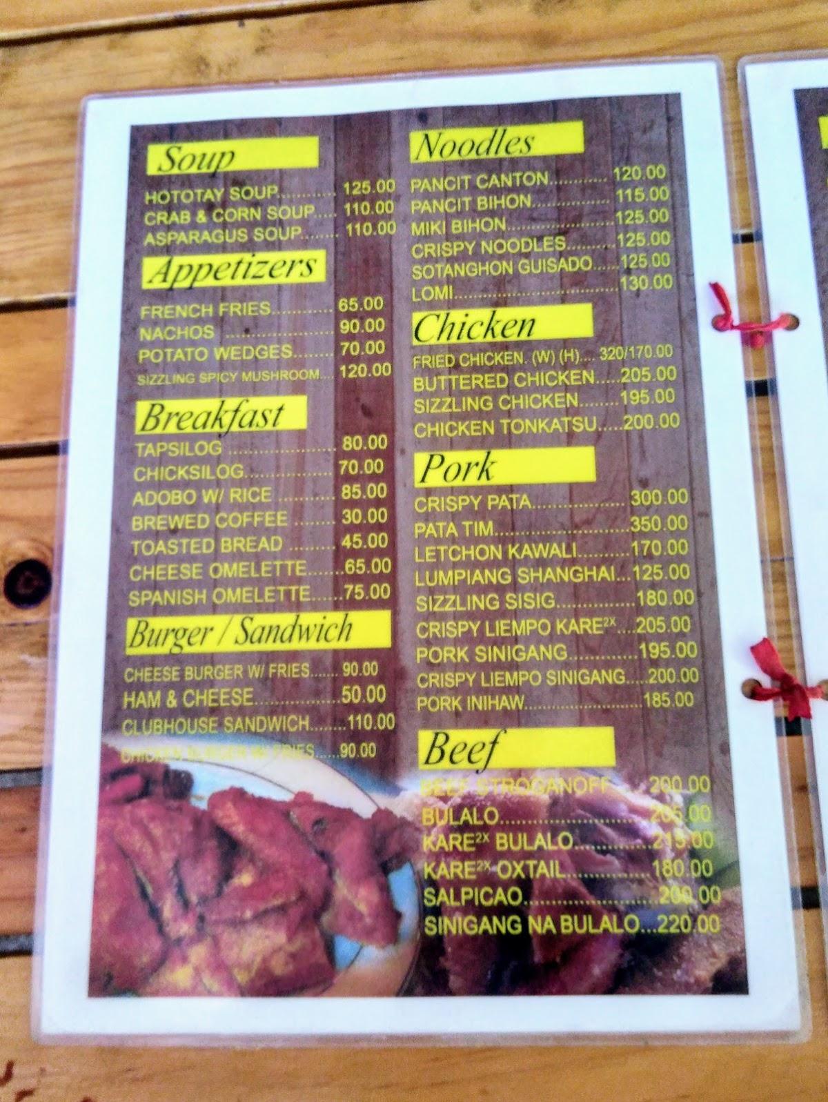 Menu at Plate Magnate Restaurant & Sizzling House, Pangil