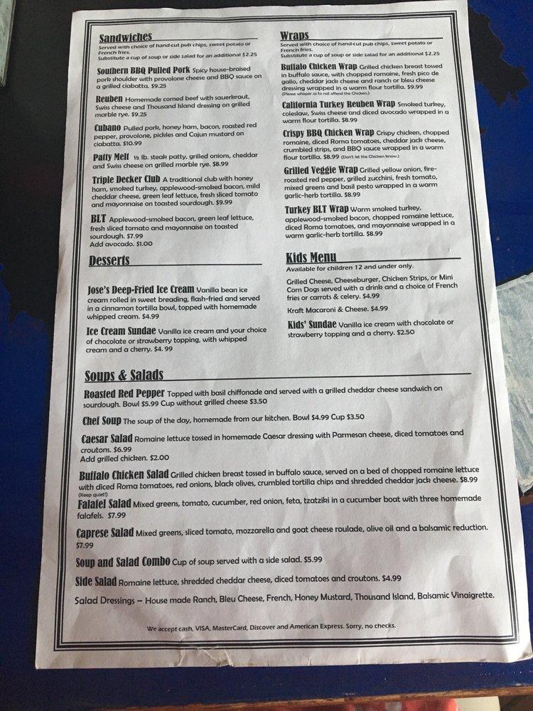 Menu at Funk's Pub, Fitchburg