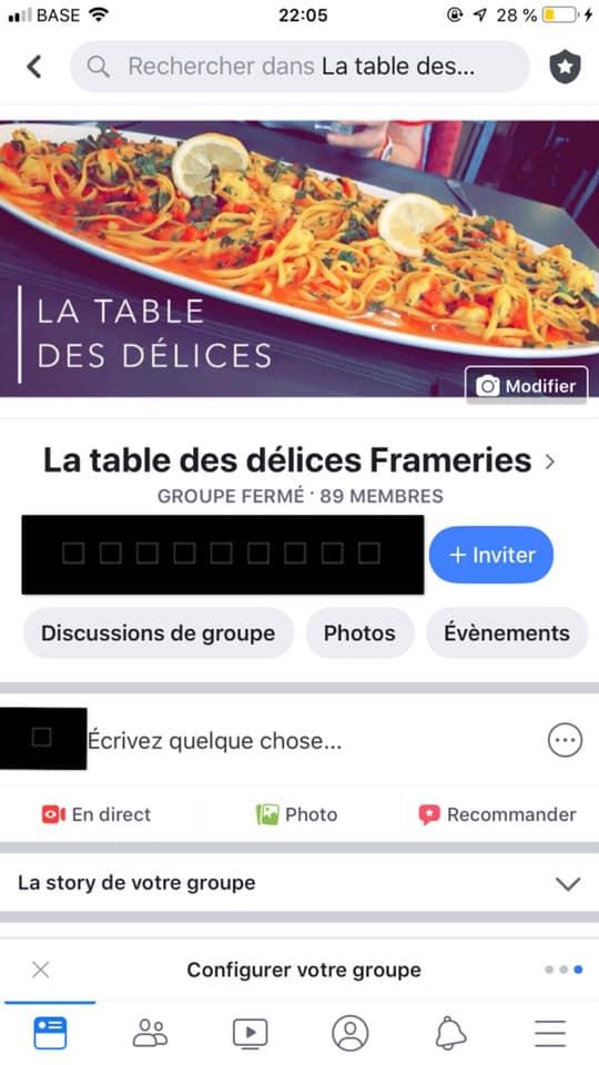 Menu au La Table Des Delices, Frameries