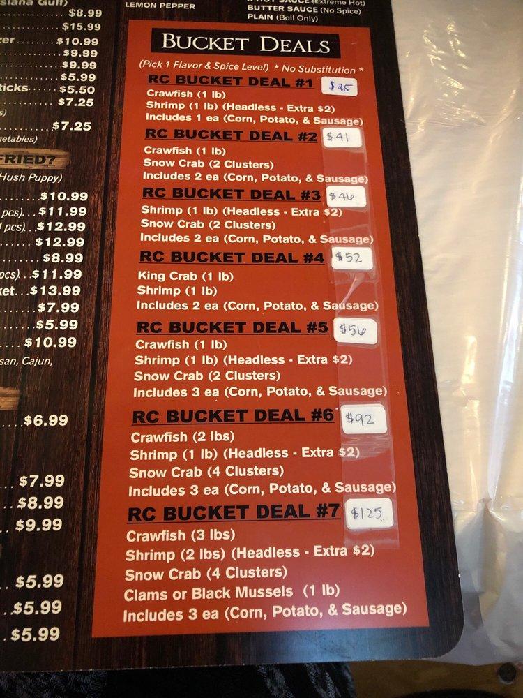 Menu at Red Claws Crab Shack pub & bar, Dallas