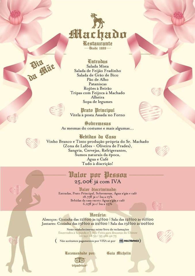 Menu at Restaurante Machado, Maia