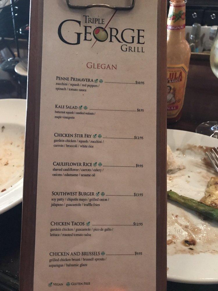Menu at Triple George Grill steakhouse, Las Vegas