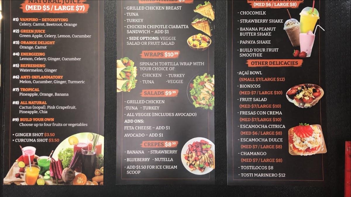 Menu at D’Todo Natural pub & bar, Bell