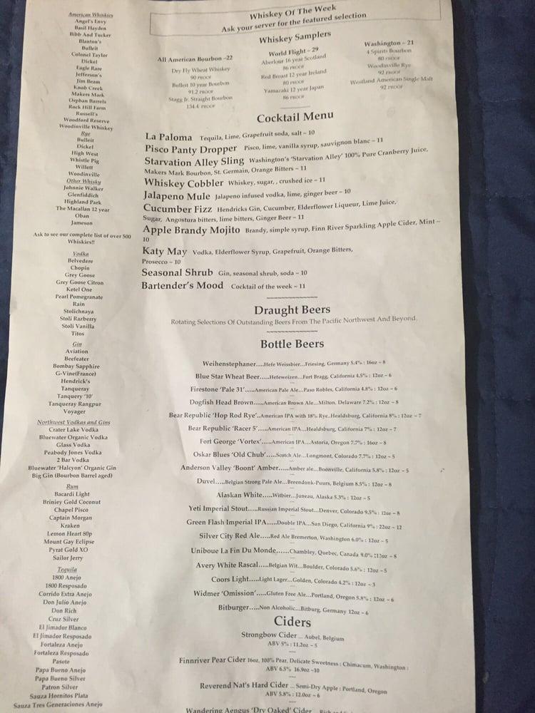 Menu at Flat Iron Grill pub & bar, Issaquah