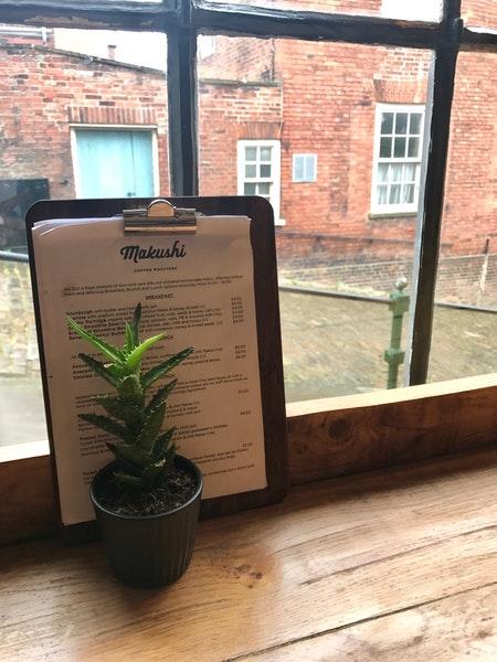 Menu at Makushi Coffee, Lincoln
