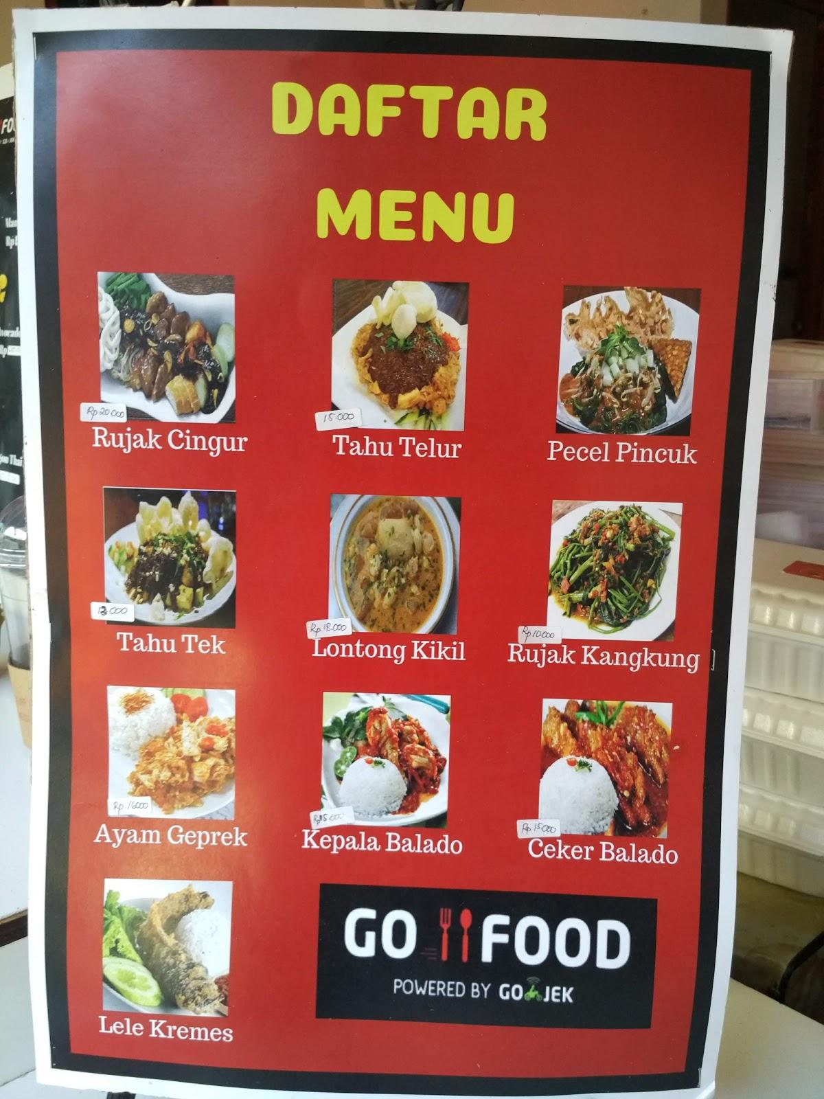Menu at Mango Thai & Juice restaurant, South Jakarta