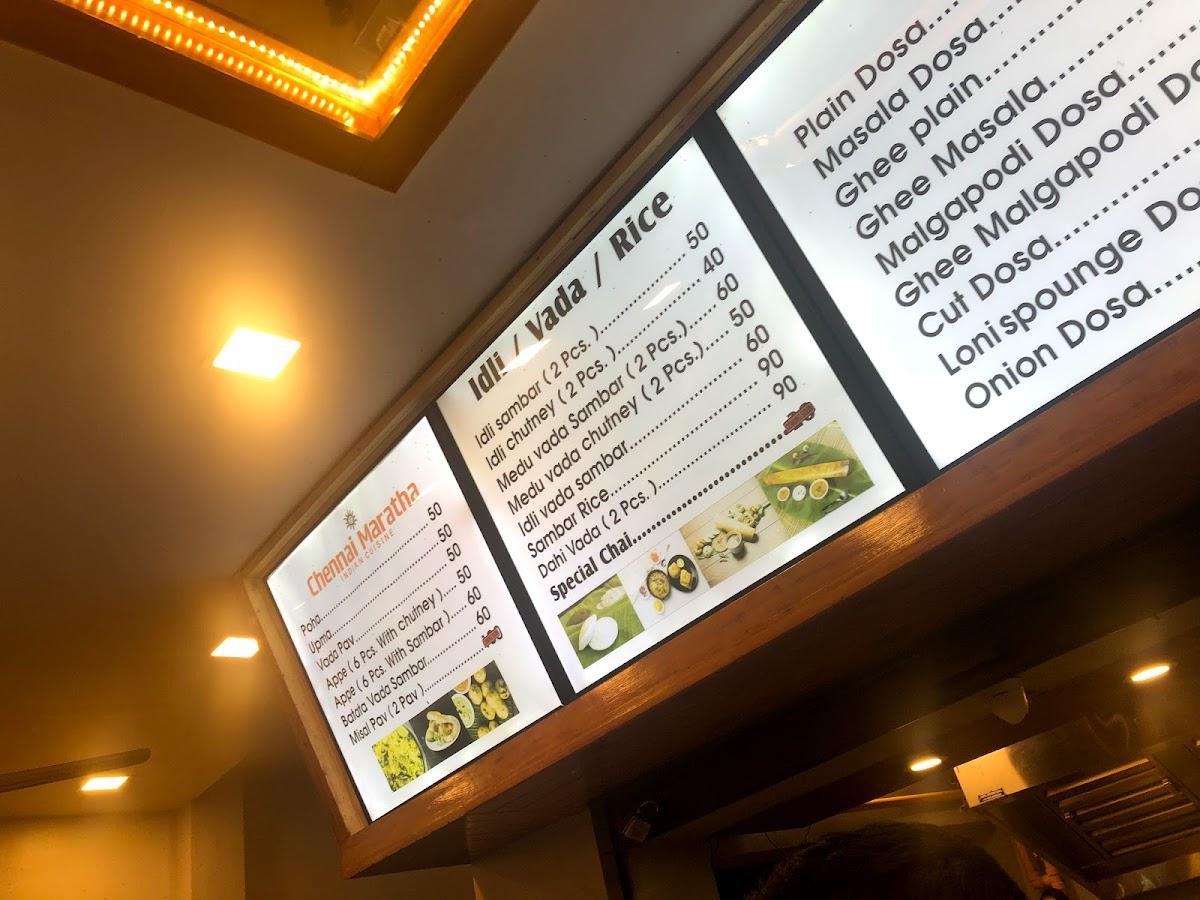 Menu at Chennai Maratha - Best South Indian Restaurant, Sahibzada Ajit ...