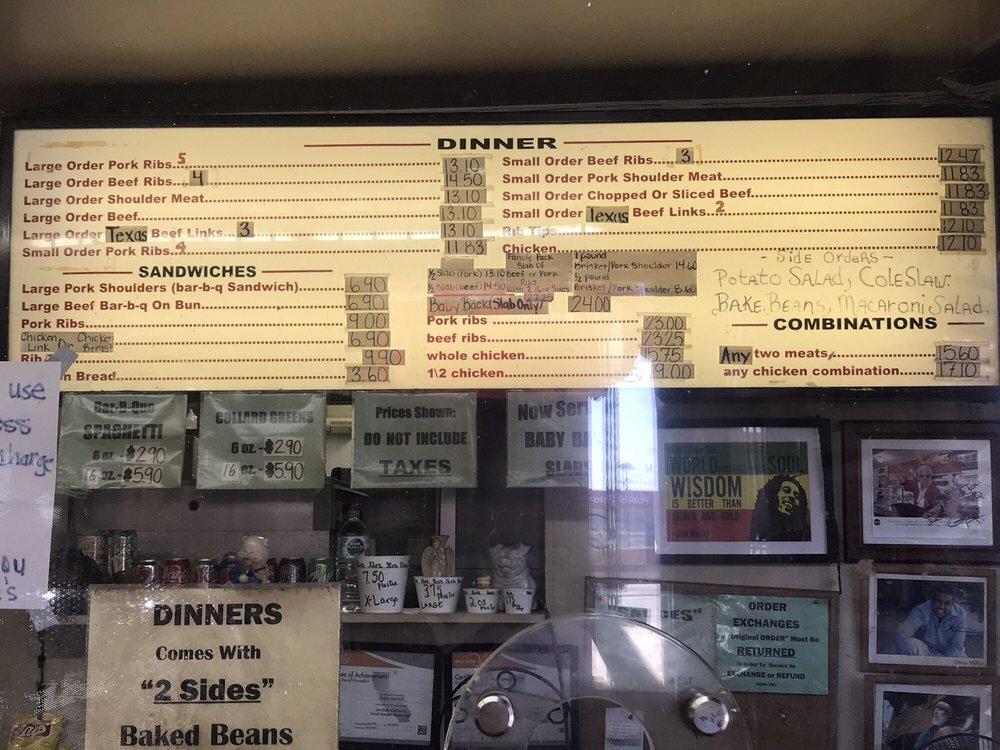 Menu at Jay Bee's Bar-B-Q, Gardena