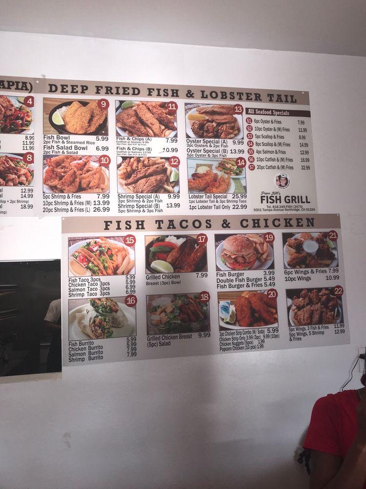 Carta del restaurante Papa Hills Fish Grill, Bakersfield