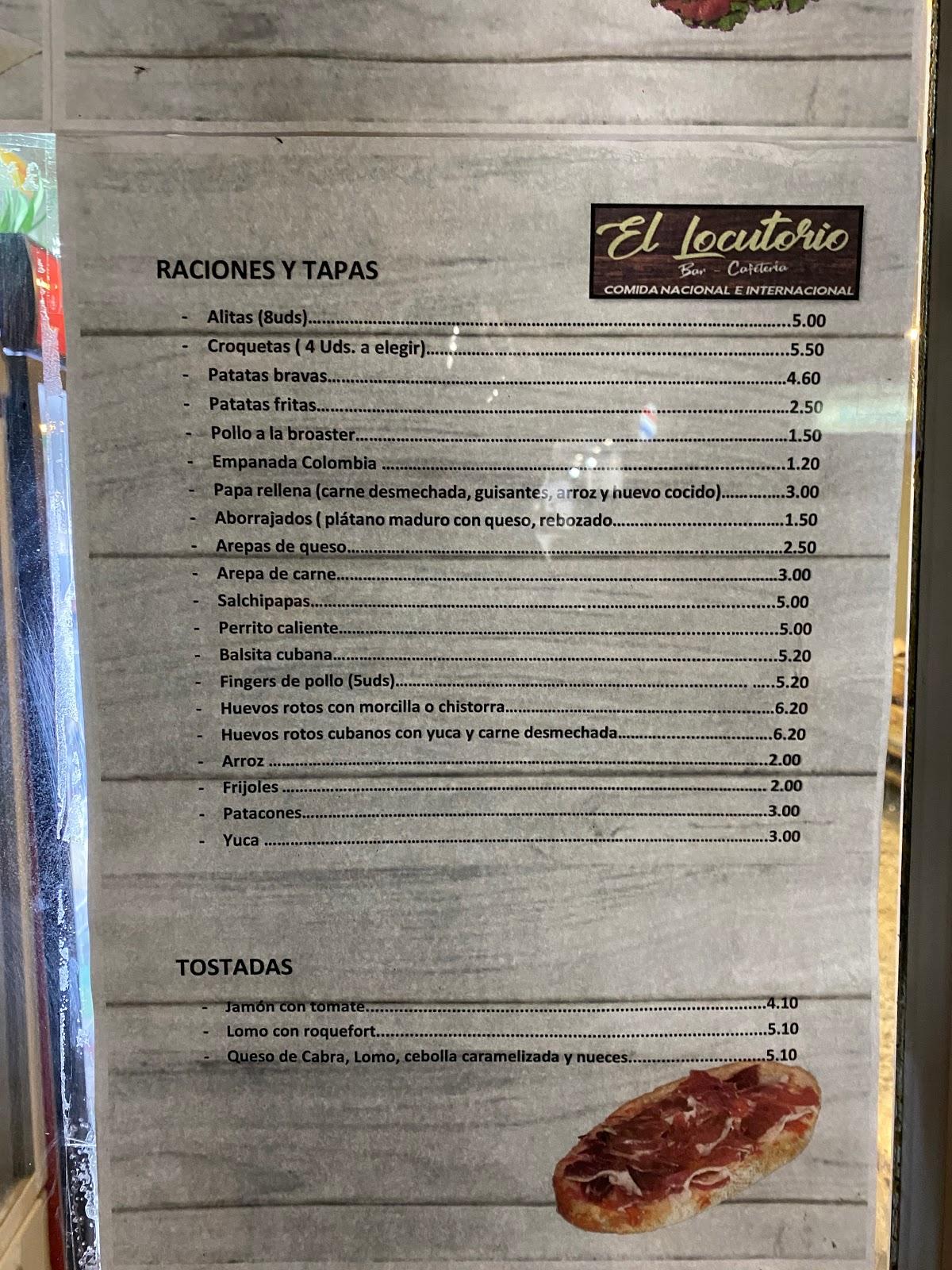 Carta de Locutorio - Cafetería, Jaca