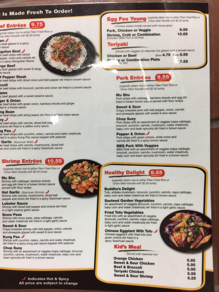 Menu at China A Gogo restaurant, Pahrump