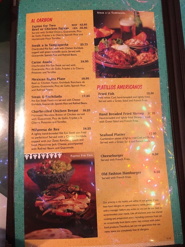 Menu at Mi Tierra Cafe y Panaderia, San Antonio