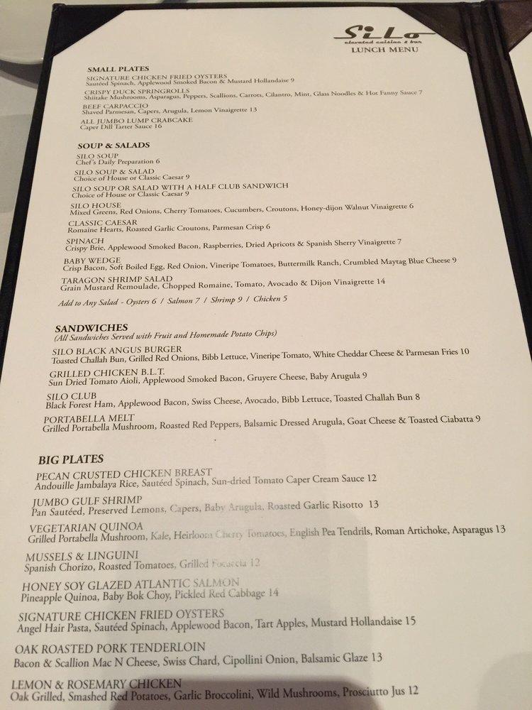 Menu at SILO Elevated Cuisine - 1604 pub & bar, San Antonio, 434 N Loop ...