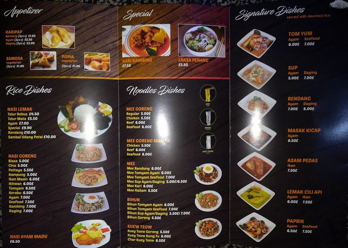 Menu at Restaurant Nur Malaysia Manchester, Manchester