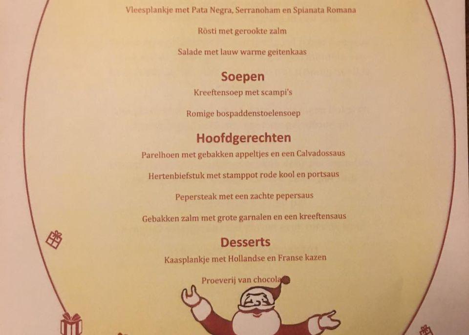 Menu at De Nar, Lekkerkerk