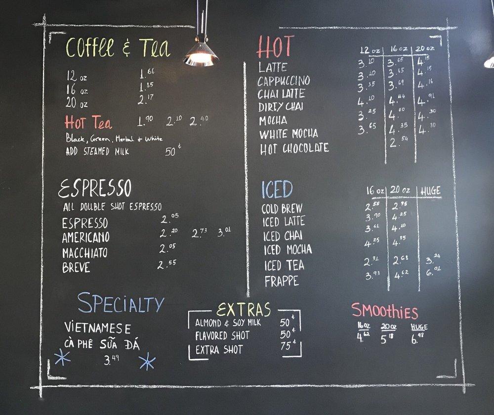 Menu at Eleven Cafē cafe, Tucson
