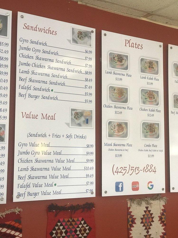 Menu at Gyro House Mediterranean Cafe, Everett, 620 SE Everett Mall Way ...