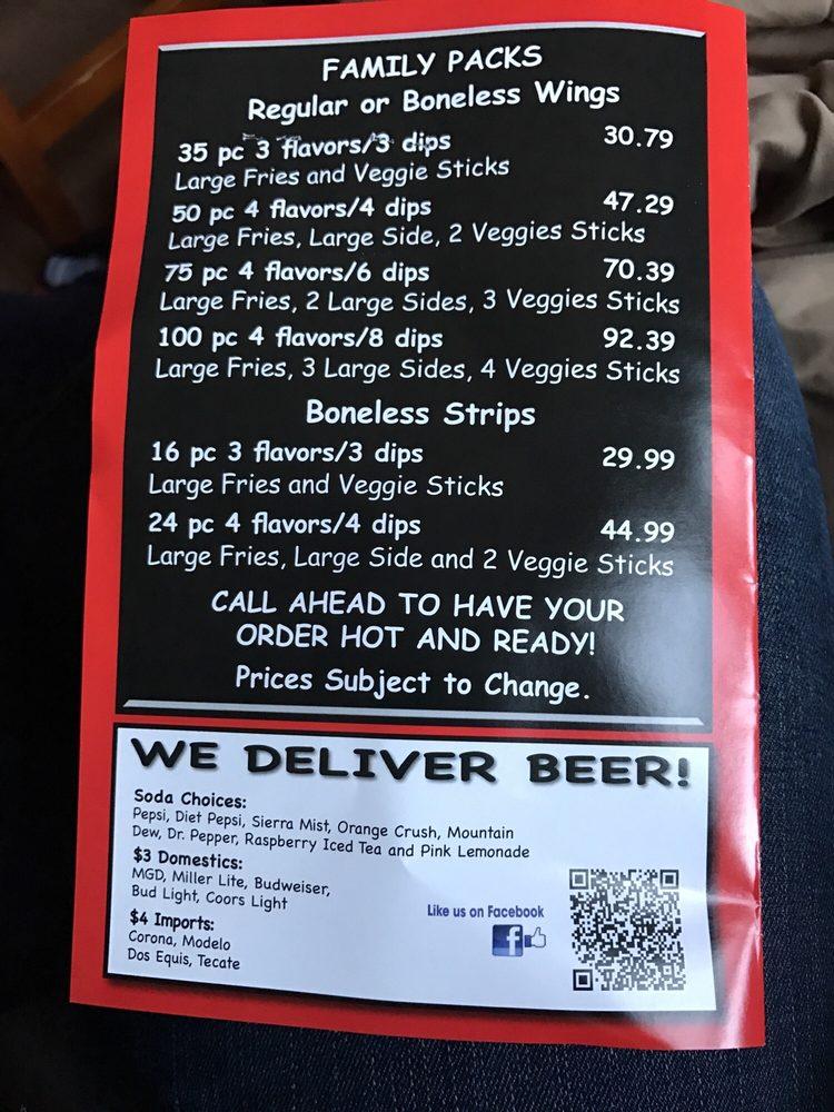 Menu at The Wing Boss fast food, Berwyn, Roosevelt Rd