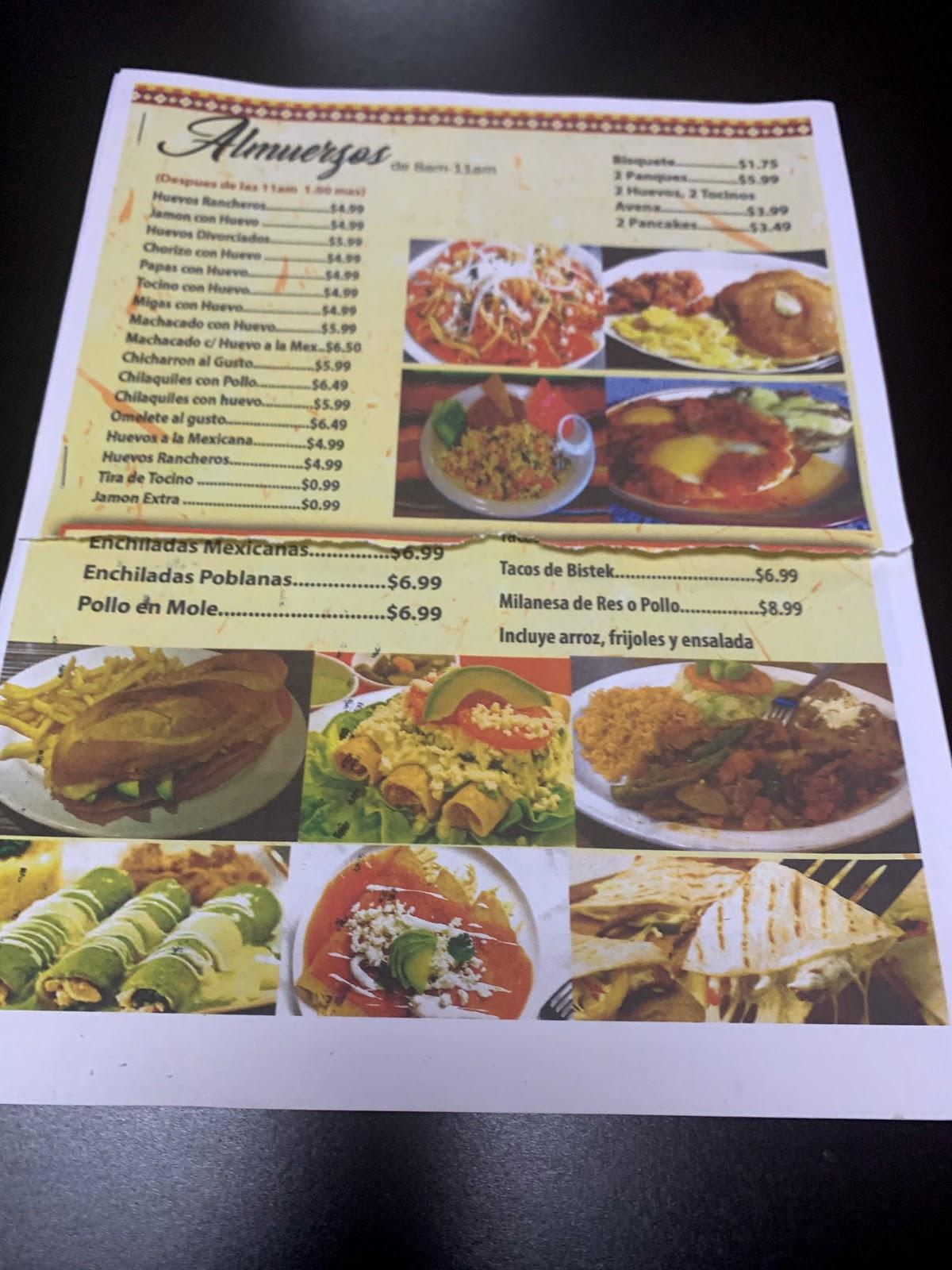 Menu at Rodriguez Mexican Restaurant, McAllen
